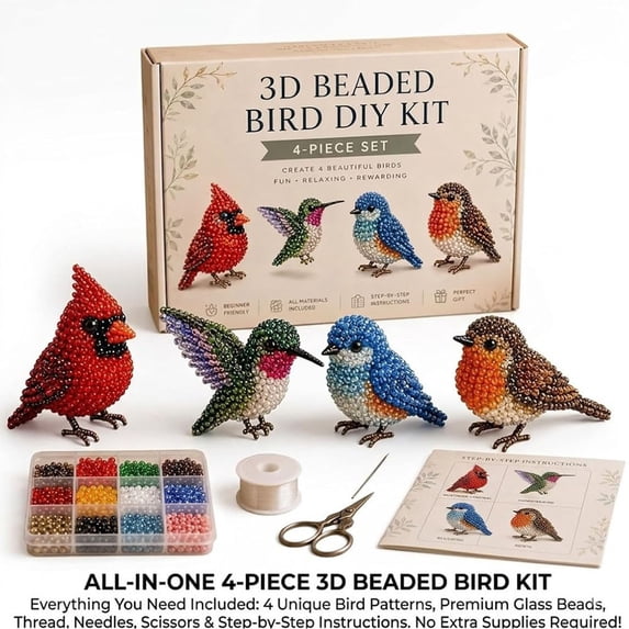 3D Beaded Marine Animals Diy Kit,,Adorable Handmade Swan Craft Set,Cute ...