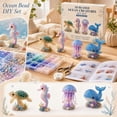 3D Beaded Ocean Creatures DIY Kit 4 PCS, Beginner Friendly Bead Art ...