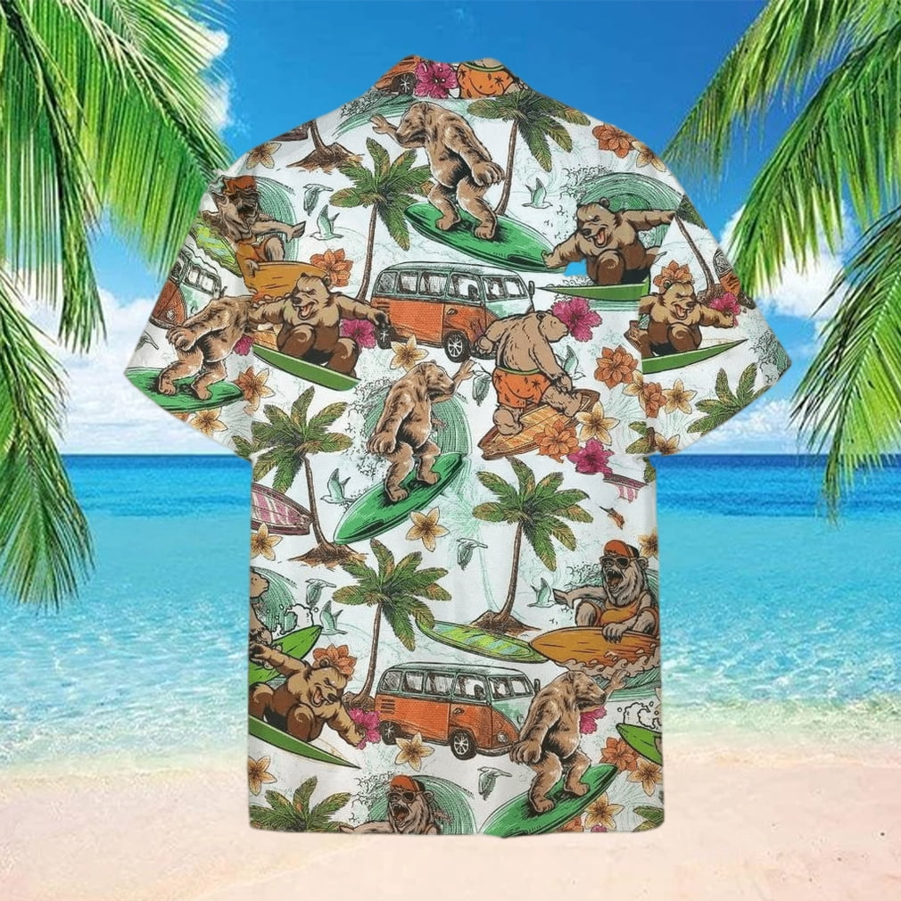 3D Bear Surfing Hawaii Shirt Gift Ideas For Bear Lovers – Family Gift ...