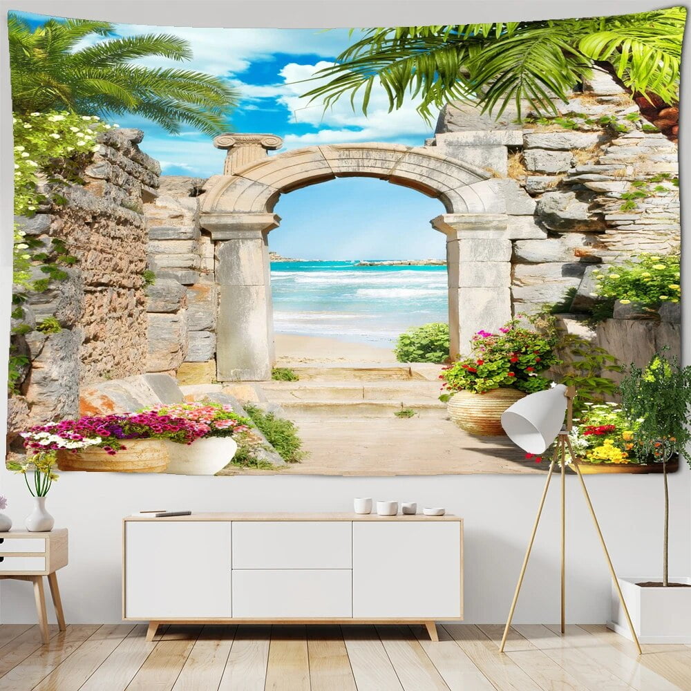 3D Beautiful Tapestry Wall Hanging Psychedelic Mandala Wall-mounted ...