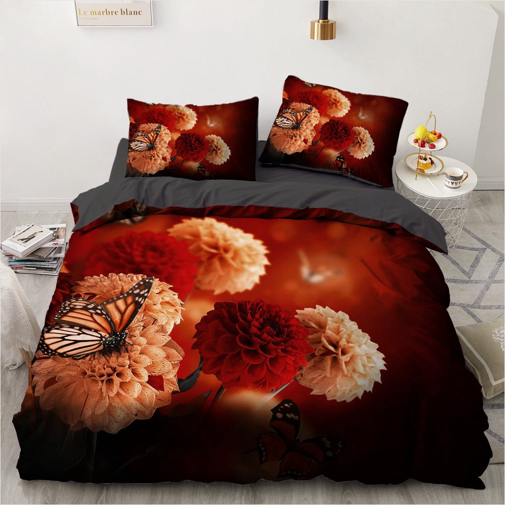 3D Bedding Set Custom Single Double King Size 3PCS Duvet Cover Set ...