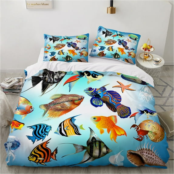 3D Bedding Set Ocean Bedlinen Single Twin Full King Duvet Cover ...