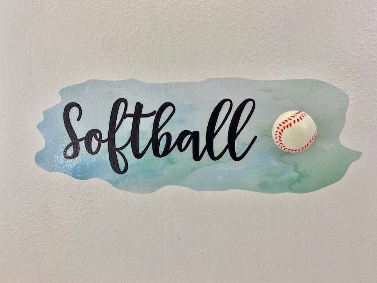 3D Bedroom Wall Decal Sticker For Boys Custom Designs With 3D Softball ...