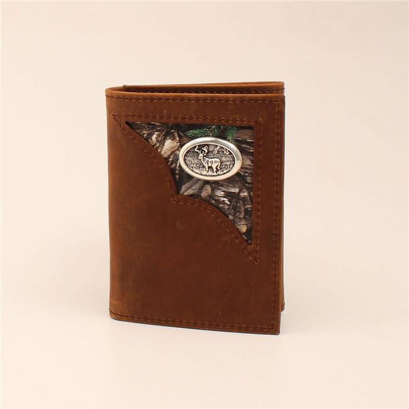 3D Belt DBW114 Realtree AP Camo Inlay Tan Distressed Leather Tri-fold ...