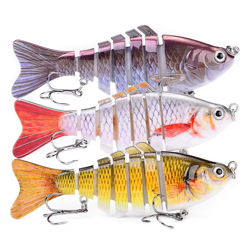 3D Bionic Robotic Fishing Lure, Multi-Segmented Glide Swimbait Swims ...