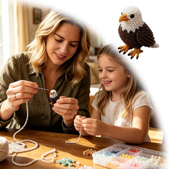 3D Bird DIY Beading Kit 3.15 Inch Complete Handmade Embroidery Craft ...