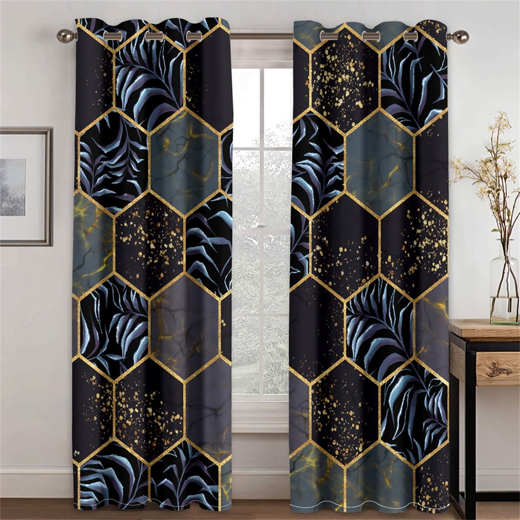 3D Black Gold Dali Texture Curtains European Luxury Home r Shading ...