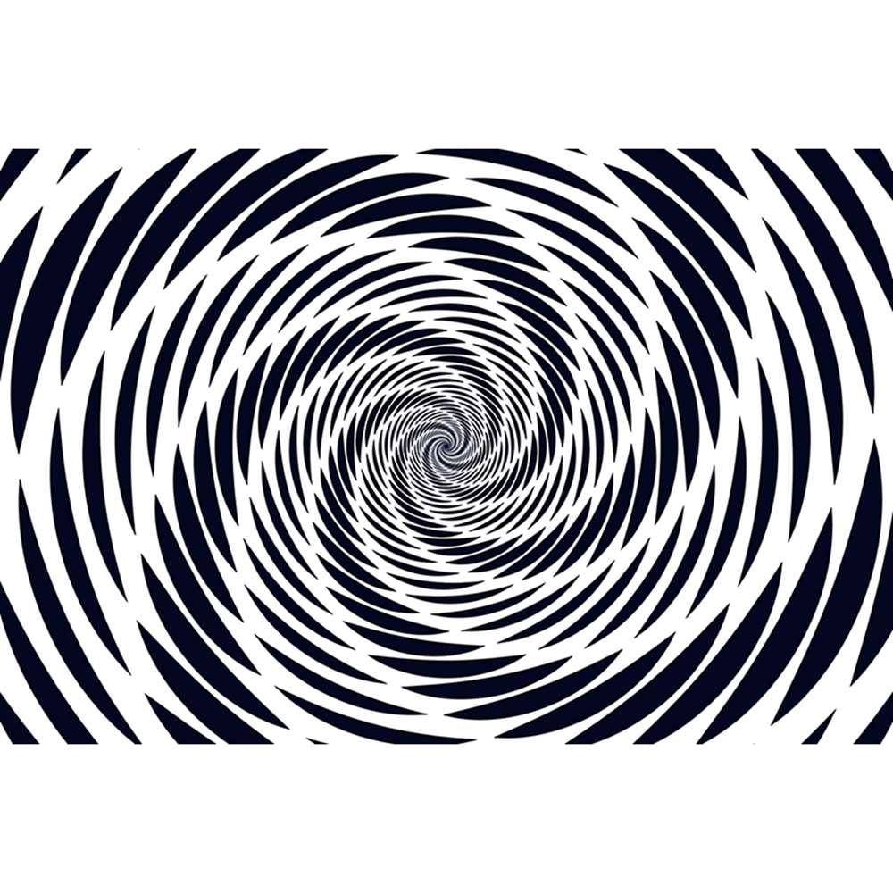 3D Black White Photographic Wallpaper Backdrop Visual Illusion Hypnotic ...