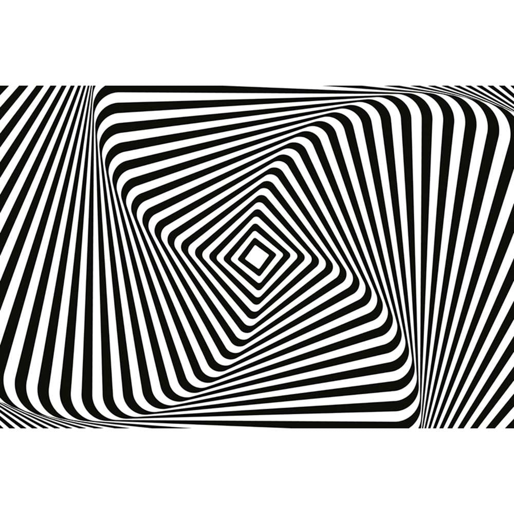 3D Black White Photographic Wallpaper Backdrop Visual Illusion Hypnotic ...