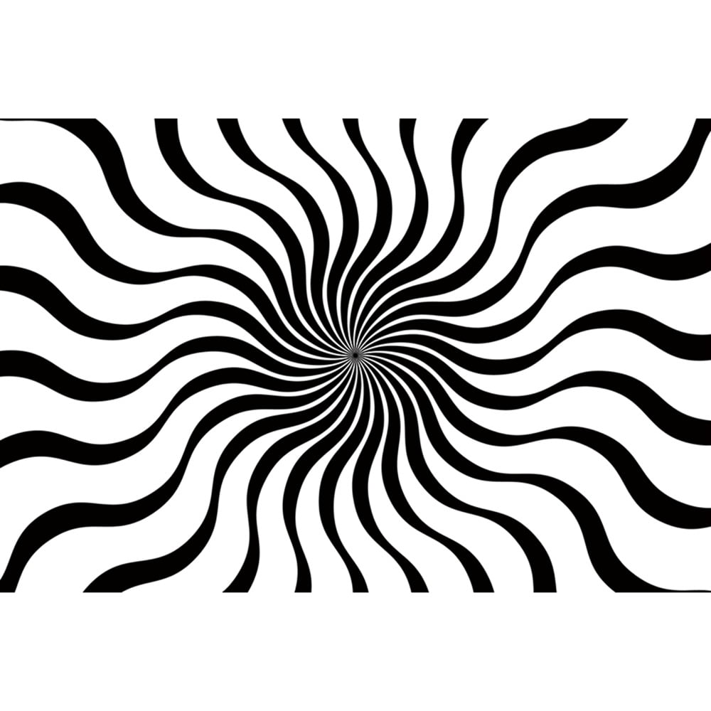 3D Black White Photographic Wallpaper Backdrop Visual Illusion Hypnotic ...