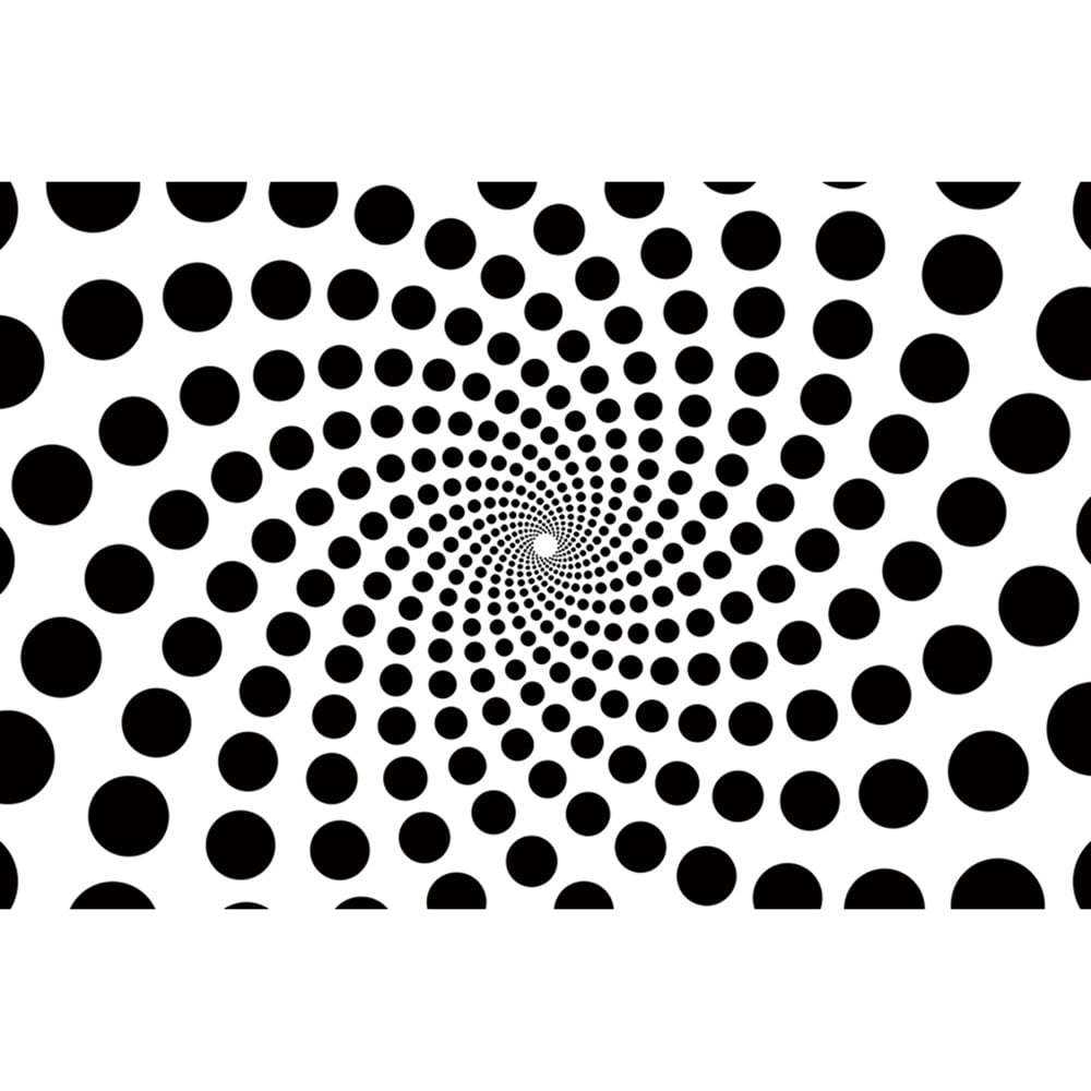 3D Black White Photographic Wallpaper Backdrop Visual Illusion Hypnotic ...
