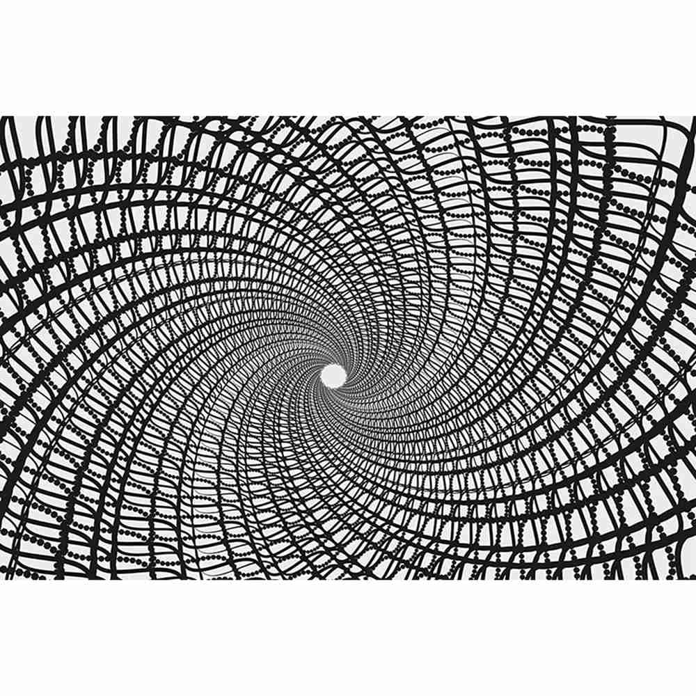 3D Black White Photographic Wallpaper Backdrop Visual Illusion Hypnotic ...
