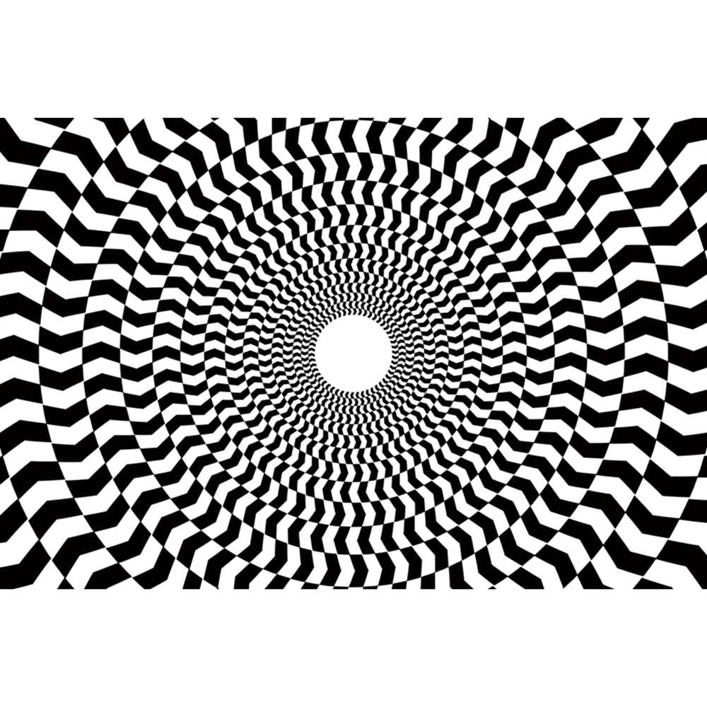 3D Black White Photographic Wallpaper Backdrop Visual Illusion Hypnotic ...