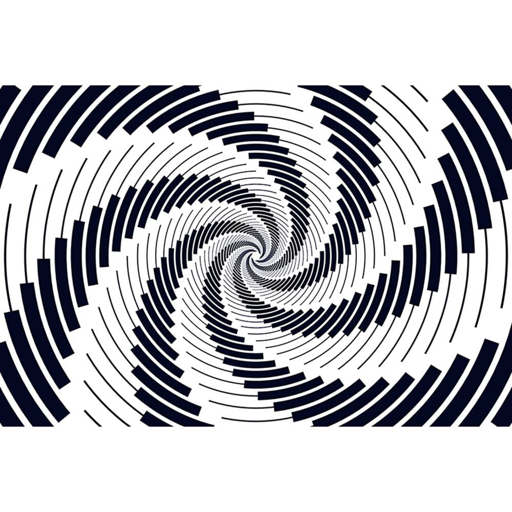 3D Black White Photographic Wallpaper Backdrop Visual Illusion Hypnotic ...