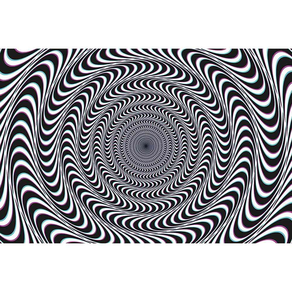 3D Black White Photographic Wallpaper Backdrop Visual Illusion Hypnotic ...