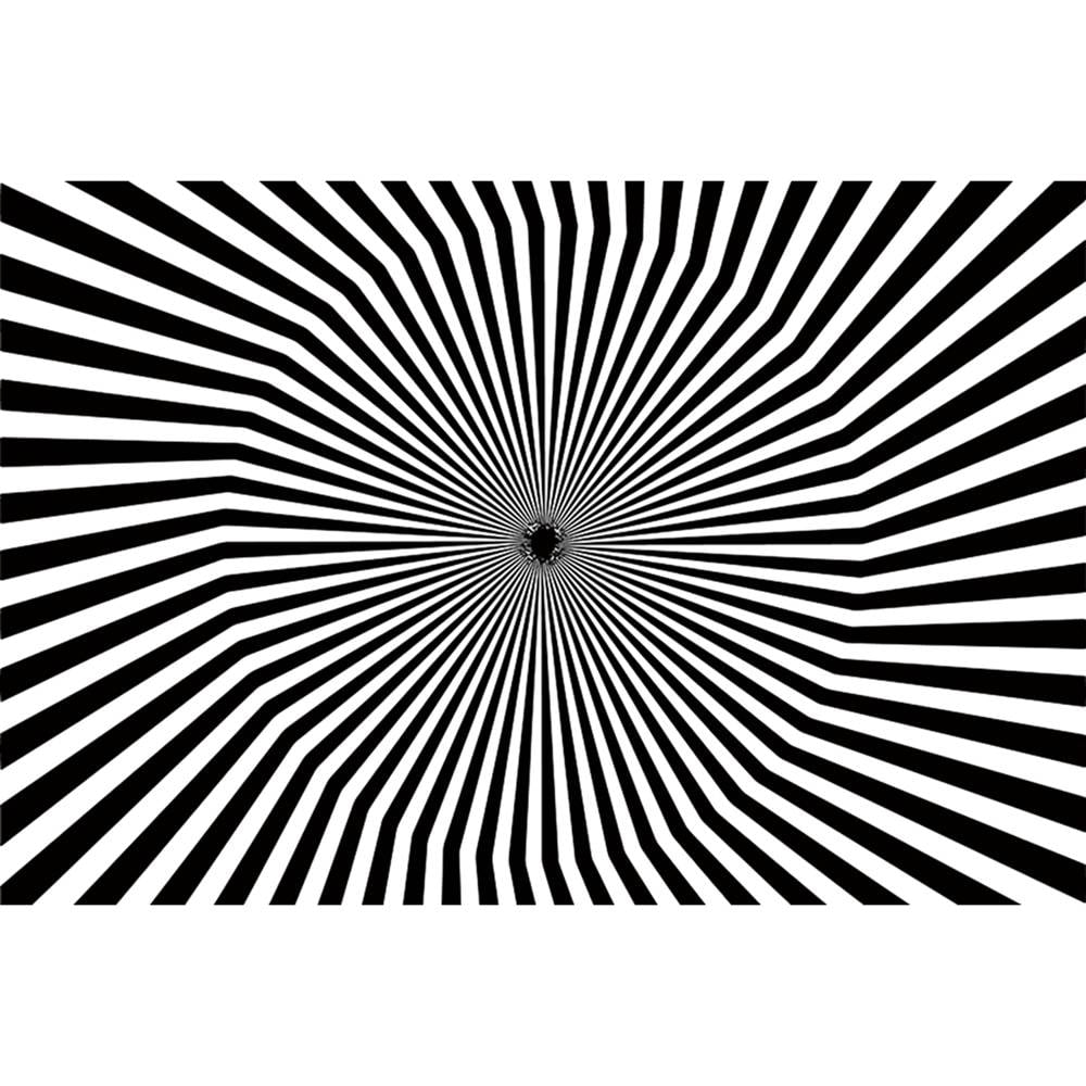3D Black White Photographic Wallpaper Backdrop Visual Illusion Hypnotic ...