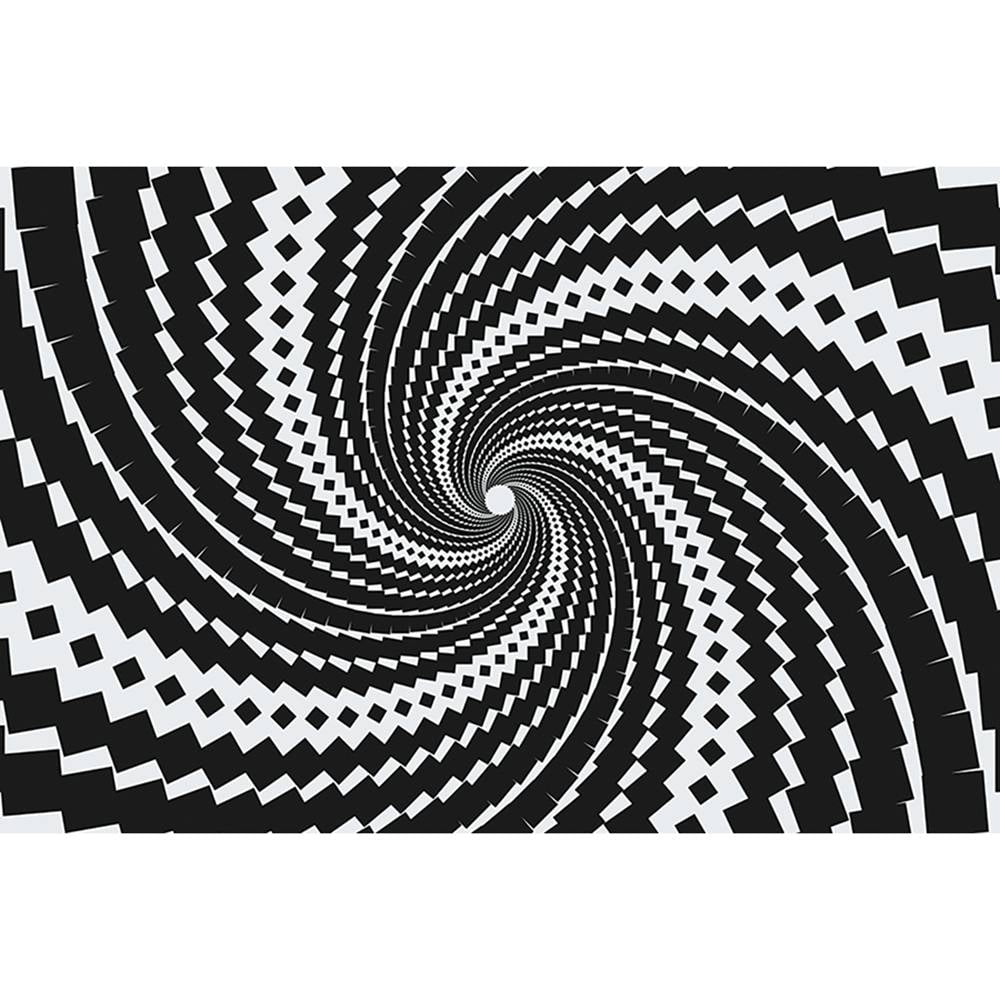 3D Black White Photographic Wallpaper Backdrop Visual Illusion Hypnotic ...