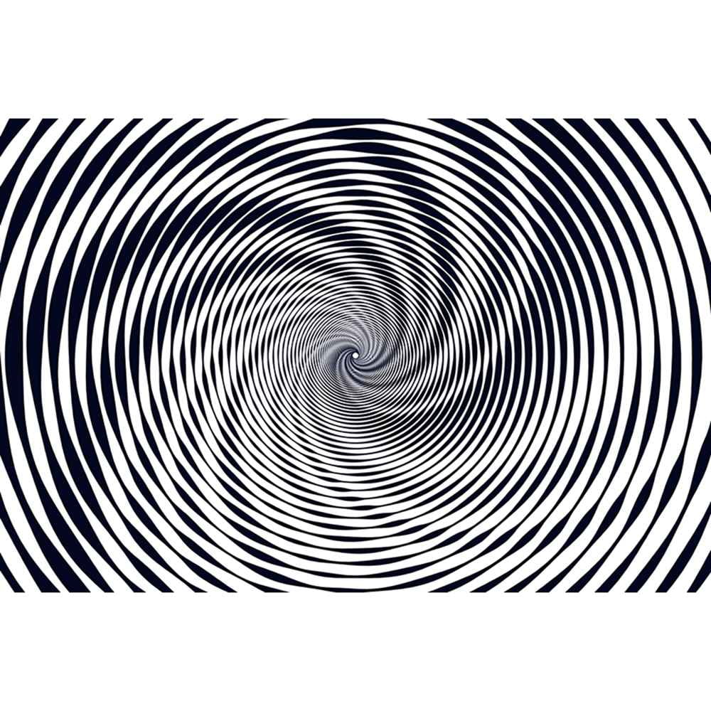 3D Black White Photographic Wallpaper Backdrop Visual Illusion Hypnotic ...