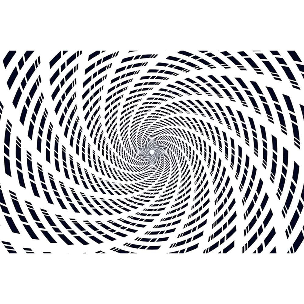 3D Black White Photographic Wallpaper Backdrop Visual Illusion Hypnotic ...