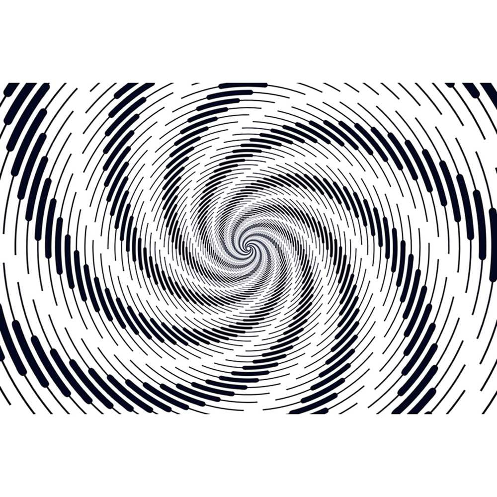 3D Black White Photographic Wallpaper Backdrop Visual Illusion Hypnotic ...