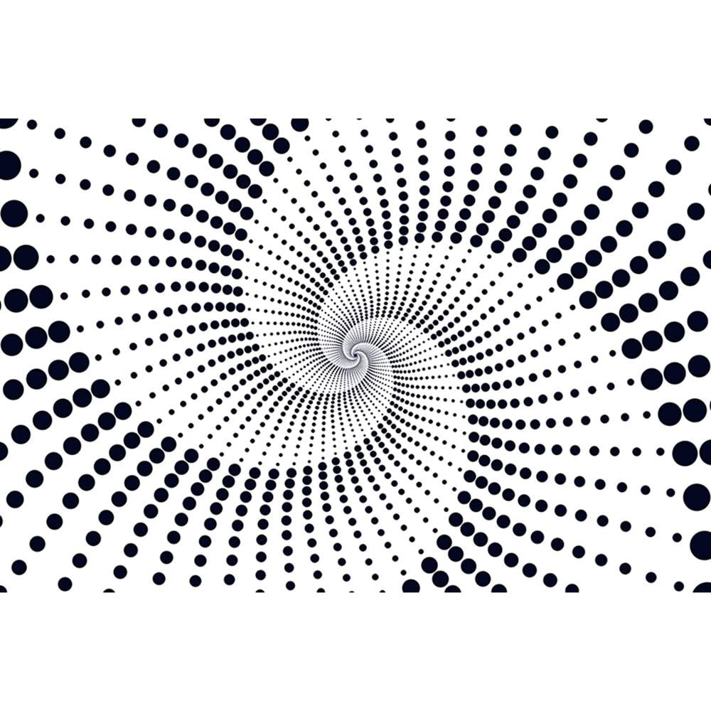 3D Black White Photographic Wallpaper Backdrop Visual Illusion Hypnotic ...