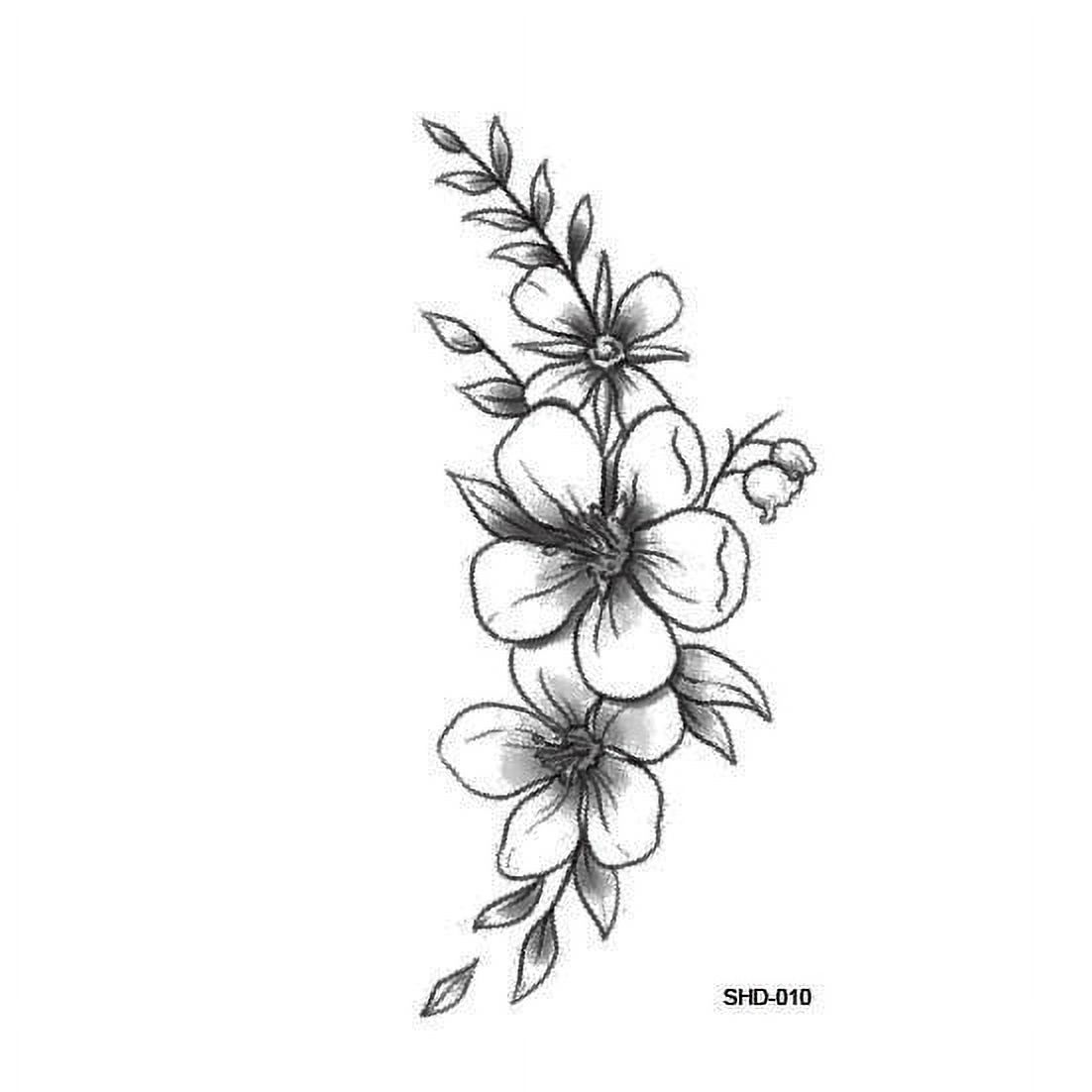 3D Blossom Lady Shoulder Tatoos Leaf DIY Costom Sexy Arm Chains Pattern ...