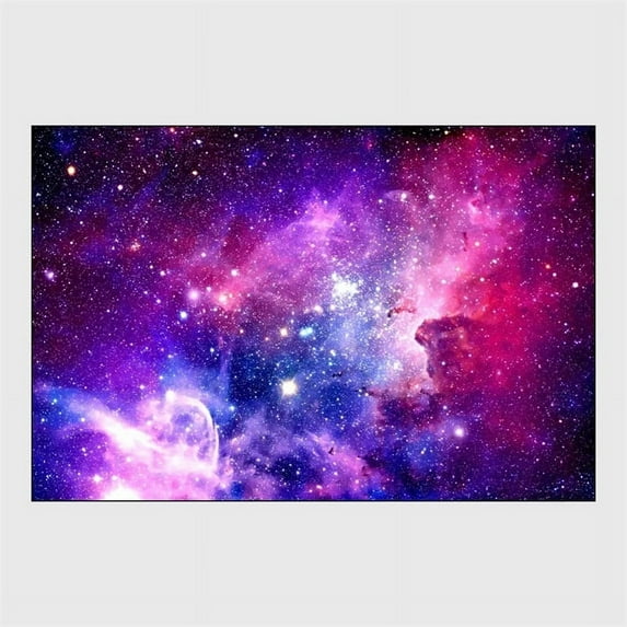 3D Blue Star Sky Carpet for Kids Room Soft Polyester Bedside Mat Space ...