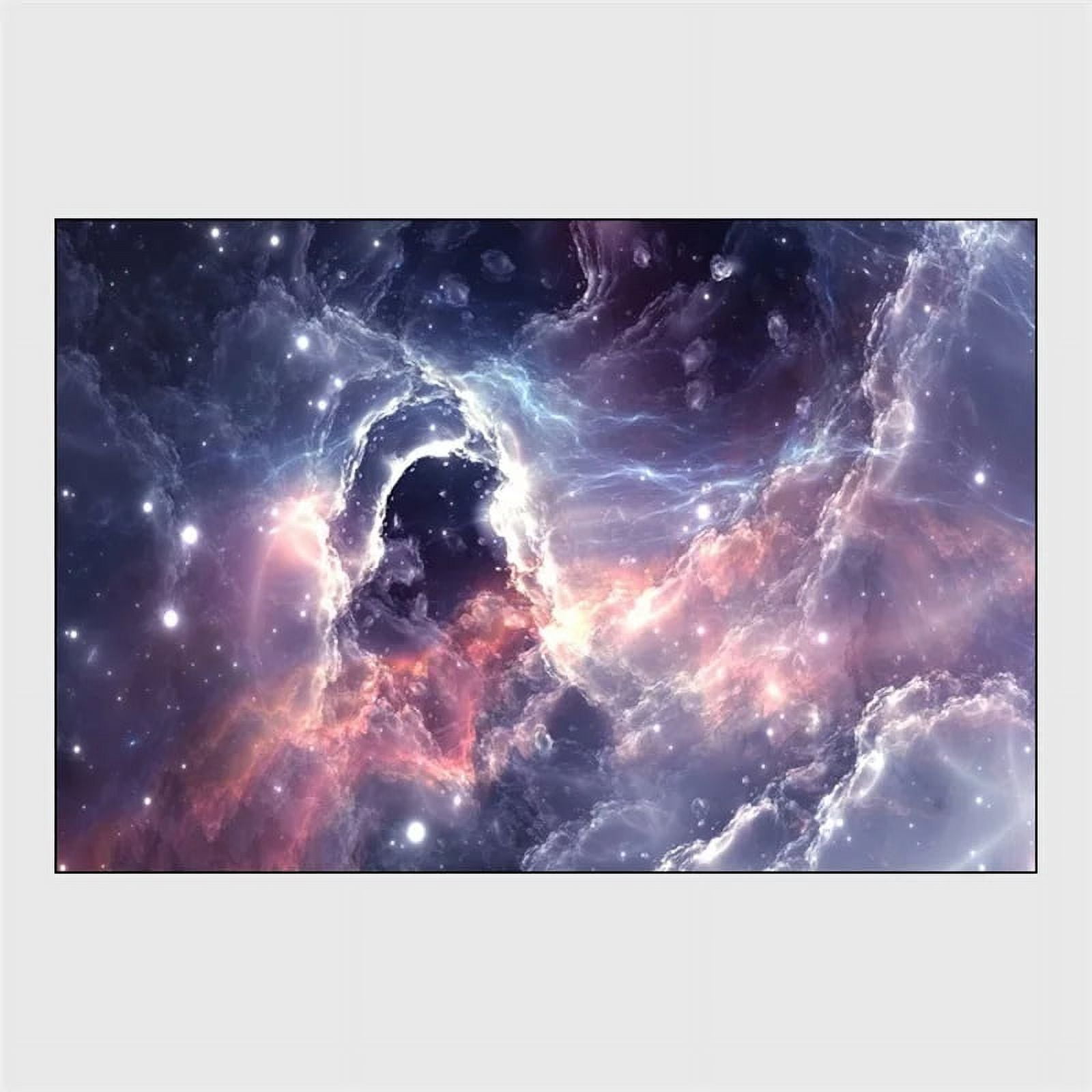 3D Blue Star Sky Carpet for Kids Room Soft Polyester Bedside Mat Space ...