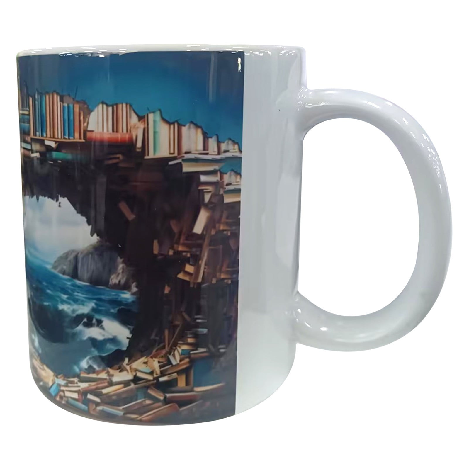 3D Bookshelf Mug 330ml Library Shelf Cup Library Bookshelf Mug Creative ...