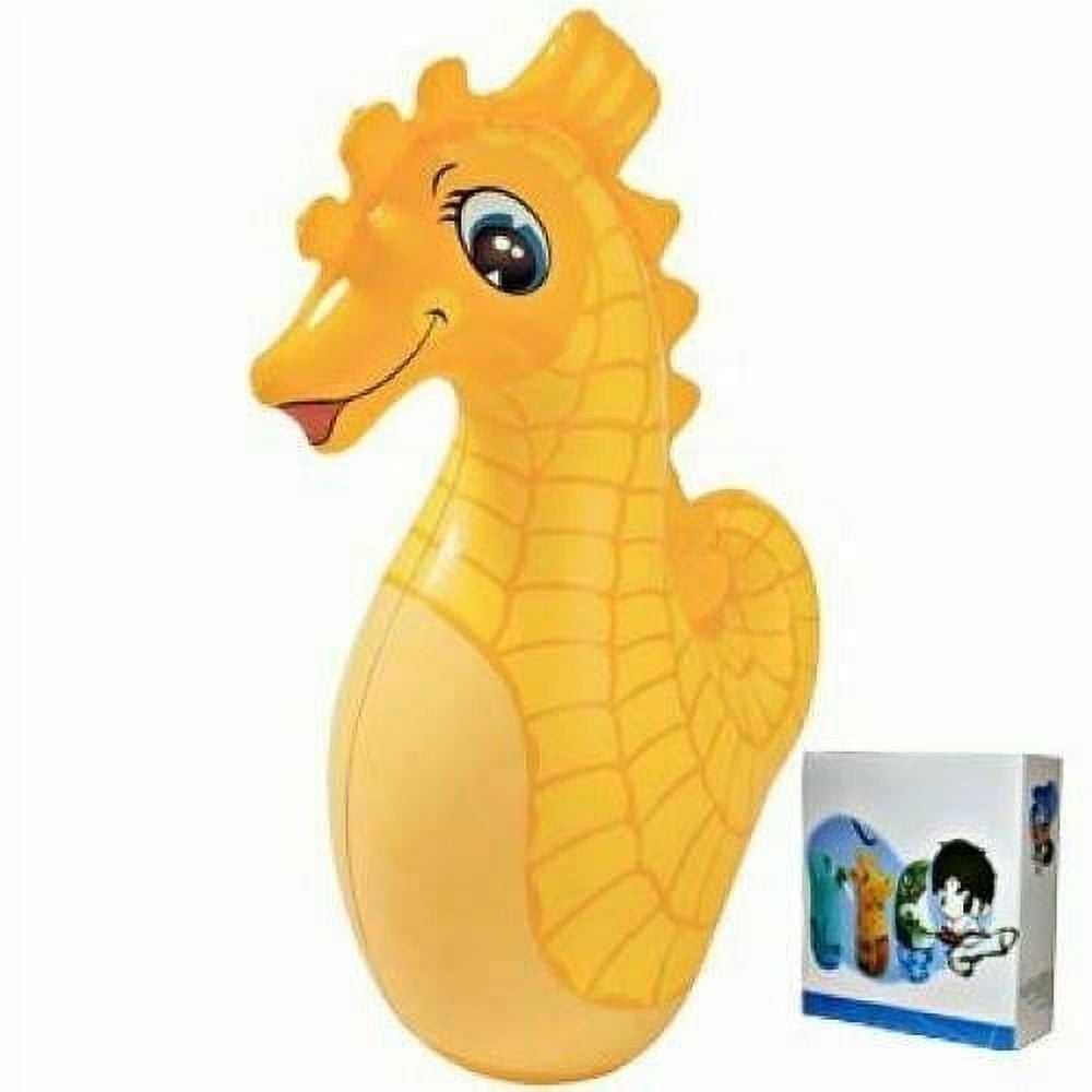 3D Bop Bag, Sea Horse Inflatable Punching Toy, Fun Bounces Back for ...