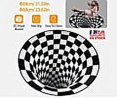 3D Bottomless Hole Optical Illusion Area Carpet Rug - 80x80 cm ...