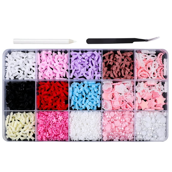 3D Bow Charms Flower Charms Mixed Shape Bowknot Nails Art Charms ...