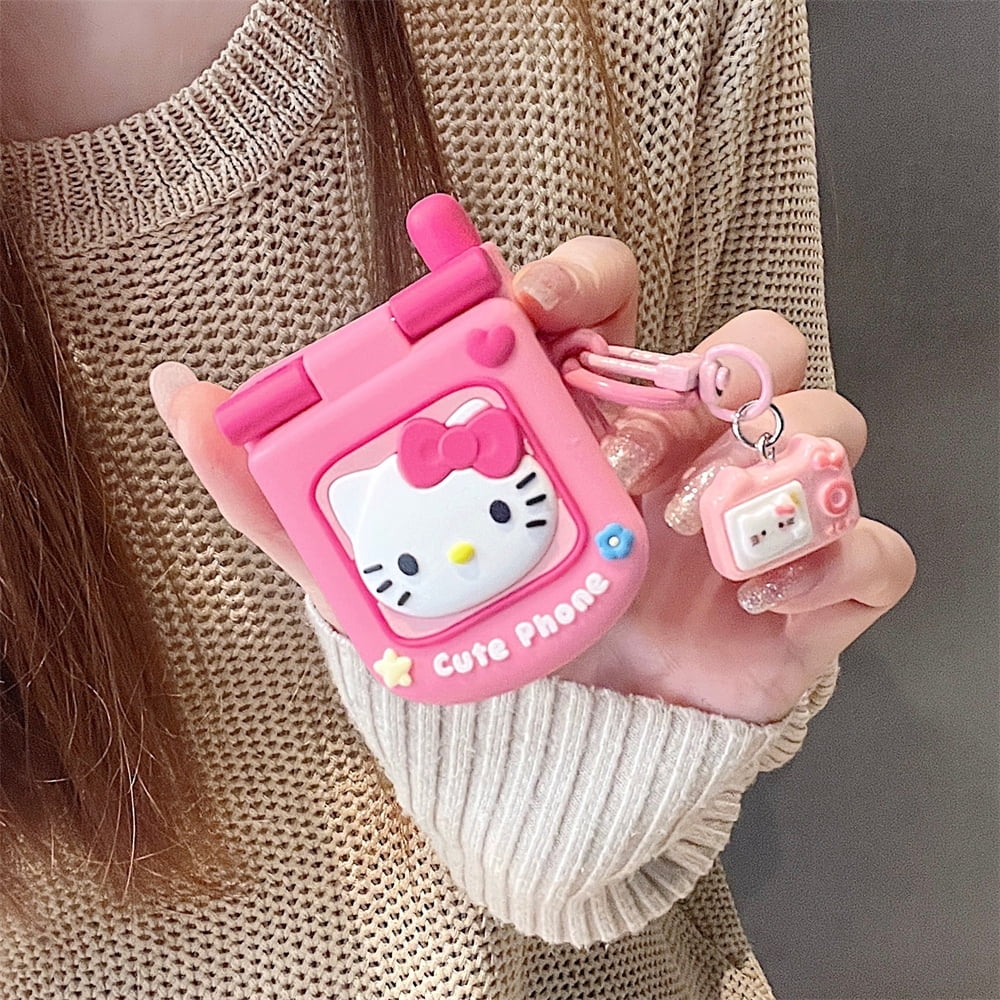 3D Bow Hello Kitty Earphone Cover For Apple AirPods 1 2 3 Generation Airpods Pro Pro2 Wireless ...
