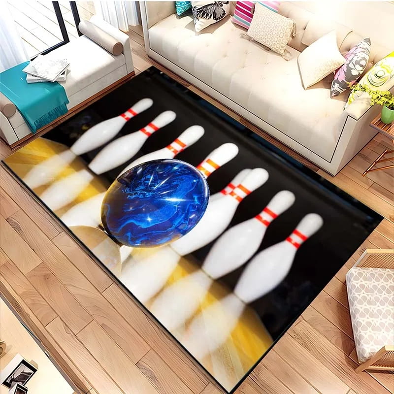 3D Bowling Pattern Carpet Ball Sport Area Rug Living Room Yoga Mats ...