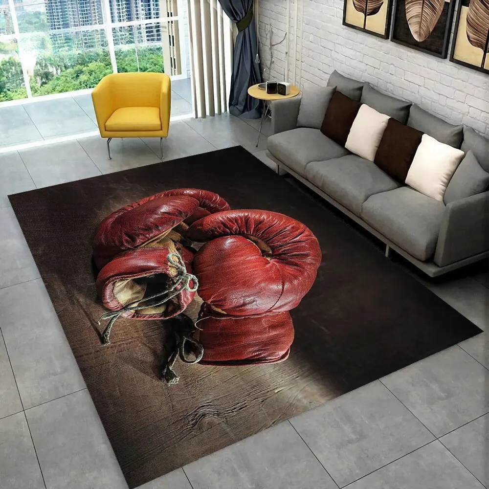 3D Boxing Gloves Boxer Fight Area Rug Large Carpet Rug for Living Room ...