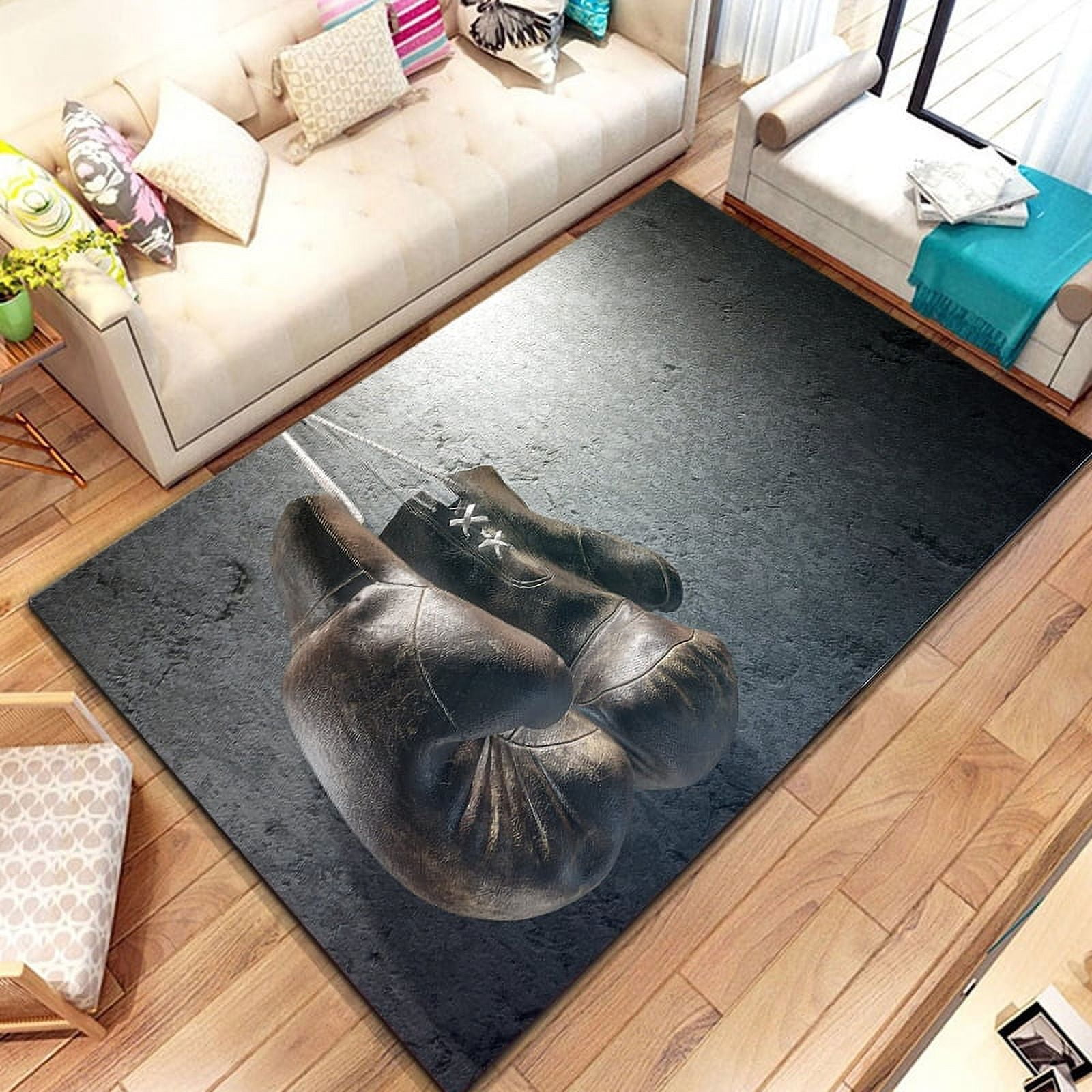 3D Boxing Gloves Boxer Fight Area Rug Large Carpet Rug for Living Room ...
