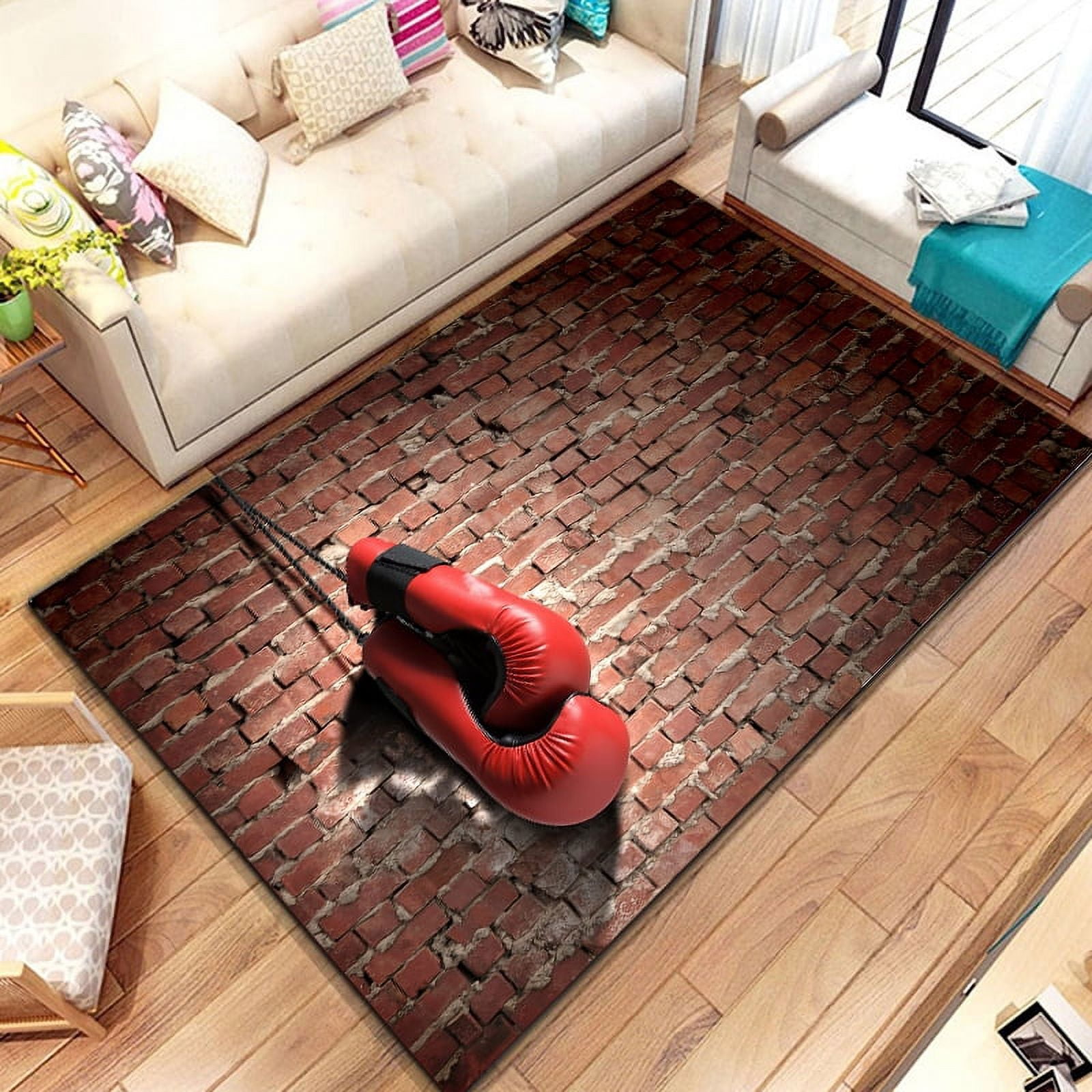 3D Boxing Gloves Boxer Fight Area Rug Large Carpet Rug for Living Room ...