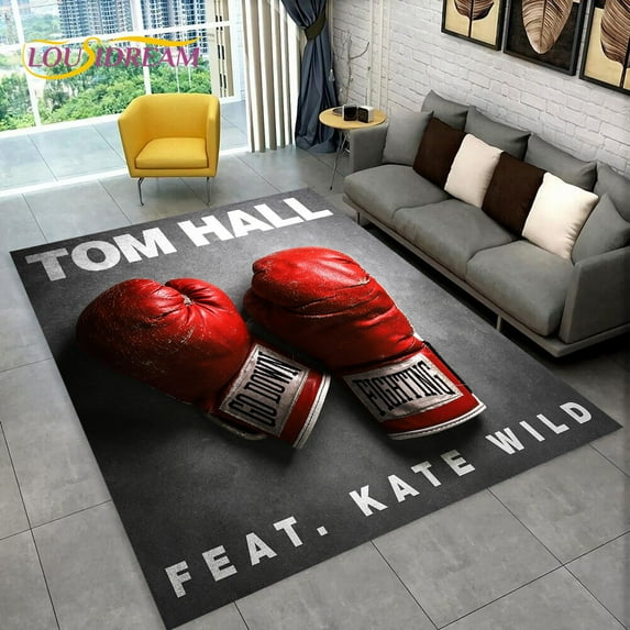 3D Boxing Gloves Boxer Fight Area Rug Large Carpet Rug for Living Room ...