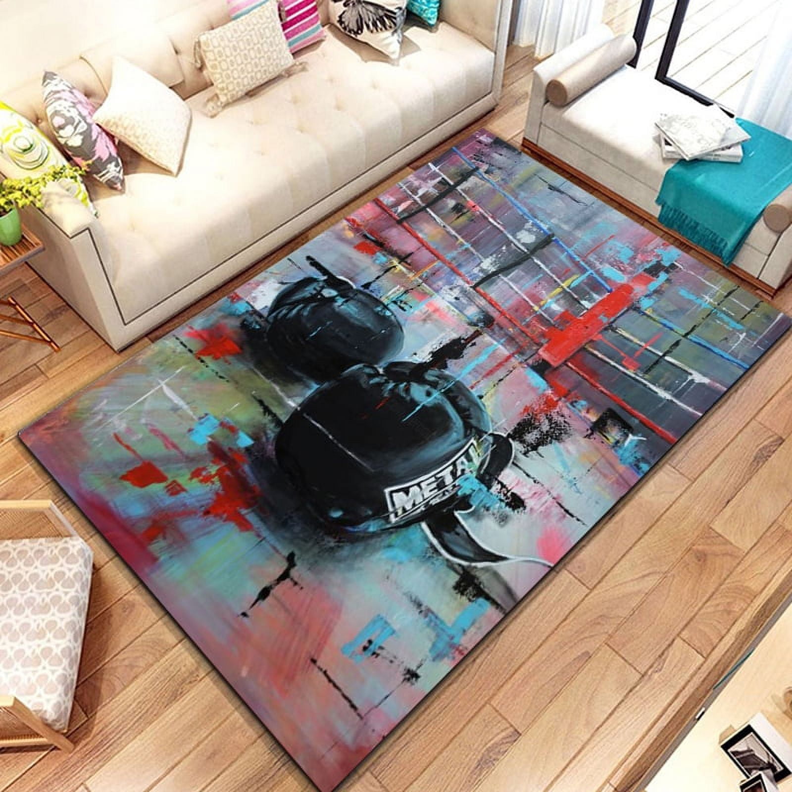 3D Boxing Gloves Boxer Fight Area Rug Large Carpet Rug for Living Room ...