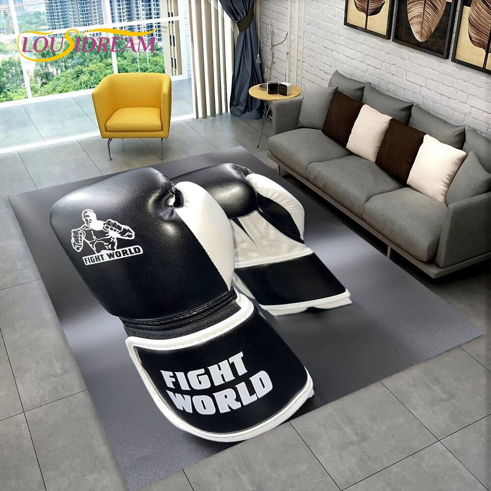3D Boxing Gloves Boxer Fight Area Rug Large Carpet Rug for Living Room ...