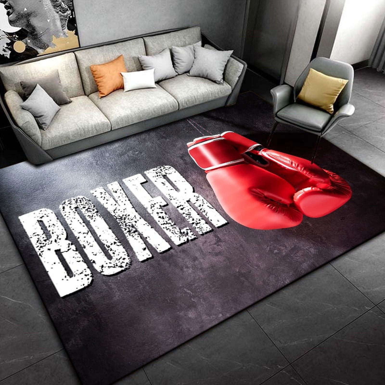 3D Boxing Gloves Boxer Fight Area Rug Large Carpet Rug for Living Room ...