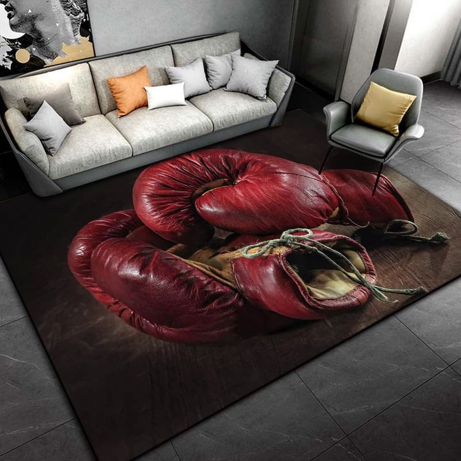 3D Boxing Gloves Boxer Fight Area Rug Large Carpet Rug for Living Room ...