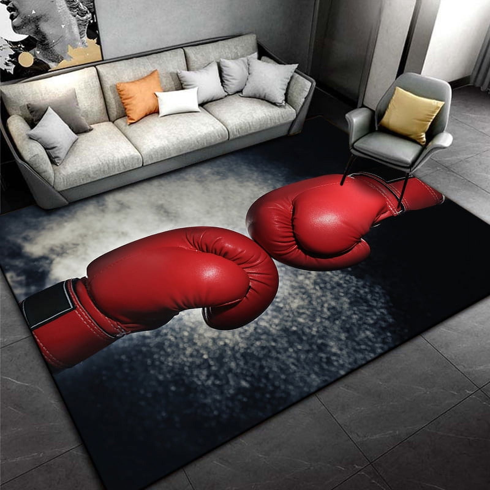 3D Boxing Gloves Boxer Fight Area Rug Large Carpet Rug for Living Room ...
