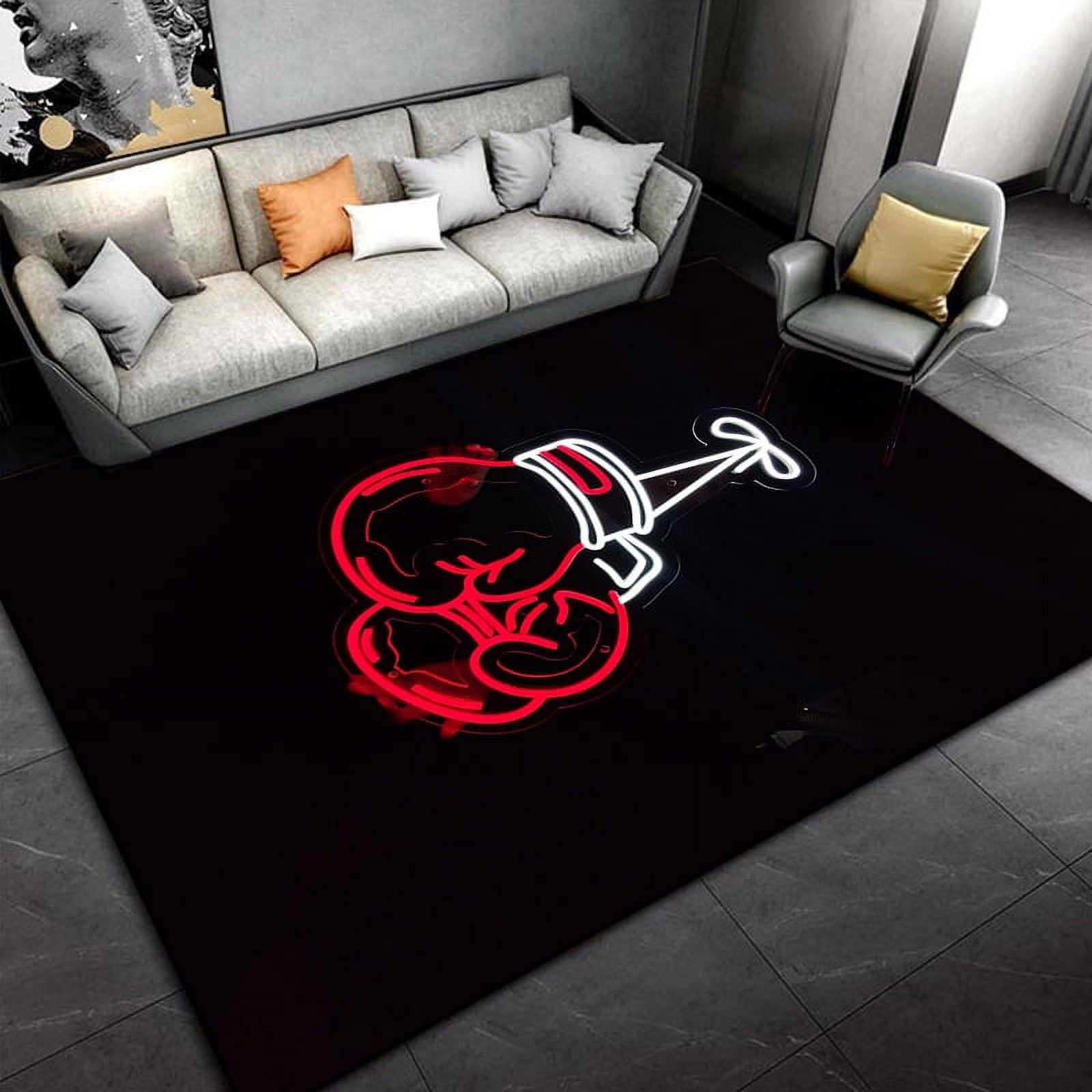 3D Boxing Gloves Boxer Fight Area Rug Large Carpet Rug for Living Room ...