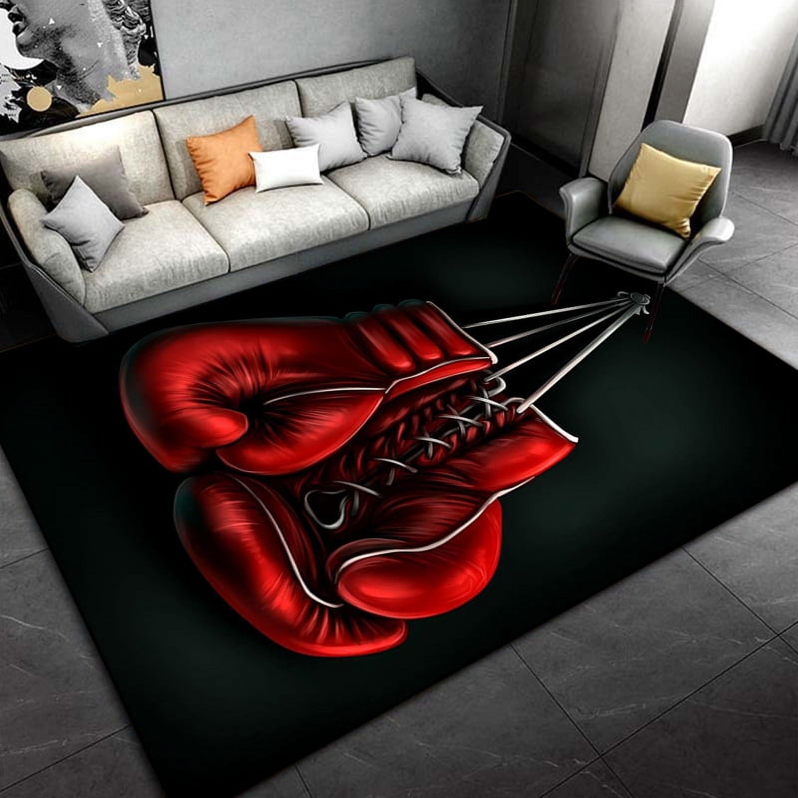3D Boxing Gloves Boxer Fight Area Rug Large Carpet Rug for Living Room ...