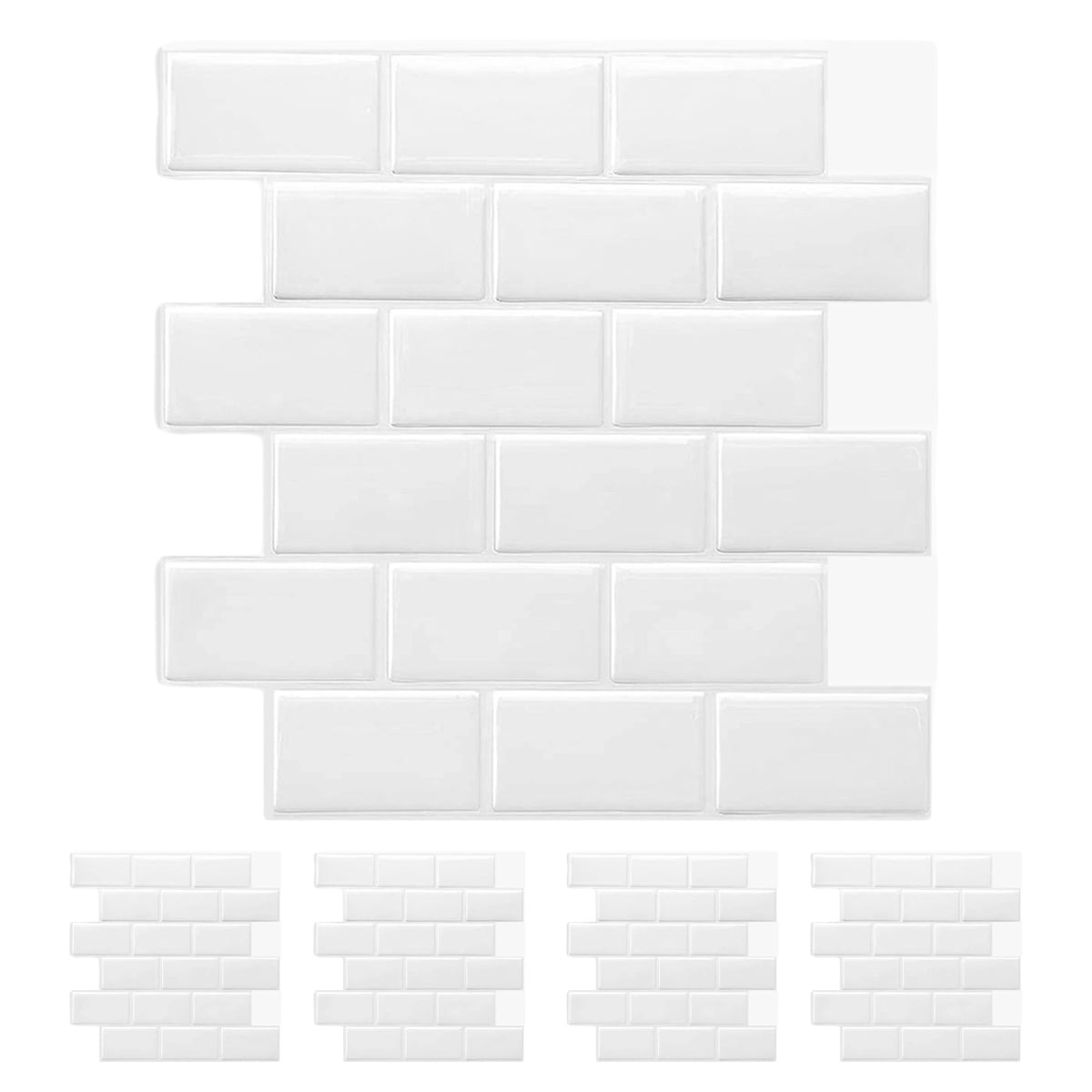 3D Brick Relief Effect Kitchen Backsplash, Peel and Stick Tile for ...