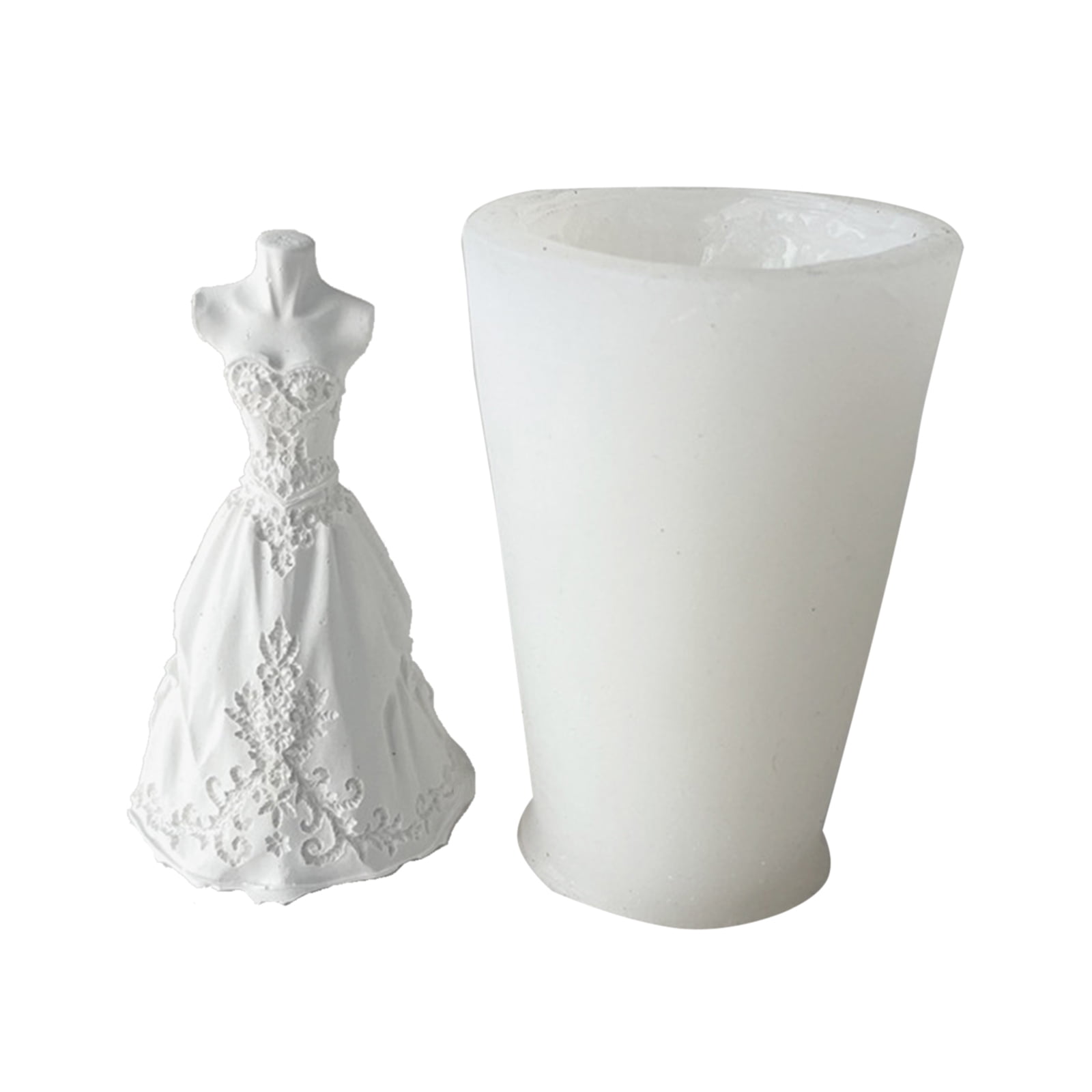 3D Bride Dress Silicone Mold Wedding Dress Resin Casting Mold for Epoxy ...