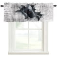 3D Broken Wall Valances for Windows Farmhouse Kitchen Curtains Valances ...