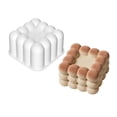 3D Bubble Square Mousse Cake Silicone Mold, Modern Geometric Cake Pan ...