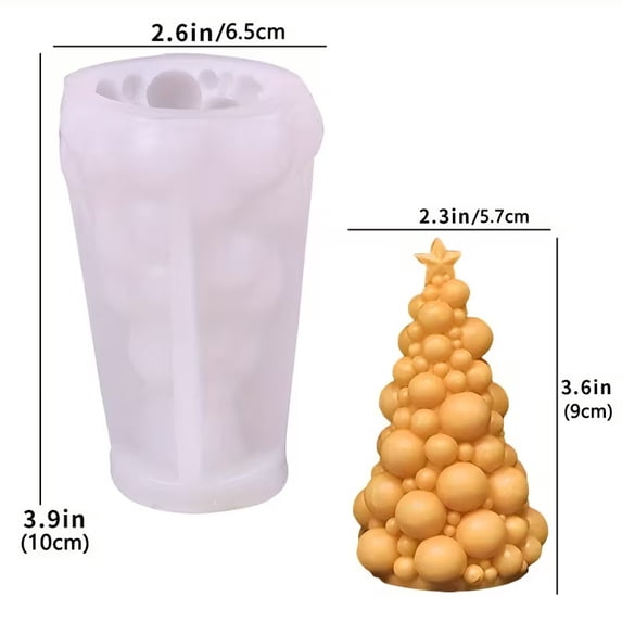 3D Bubble Tree Silicone Candle Mold for DIY Candle Making & Epoxy Resin ...